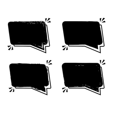 Premium Vector Vector Grunge Style Message Bubbles
