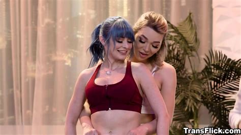 Sexy Yoga Instructor Emma Rose Fucks Her Student Jewelz Infront Of