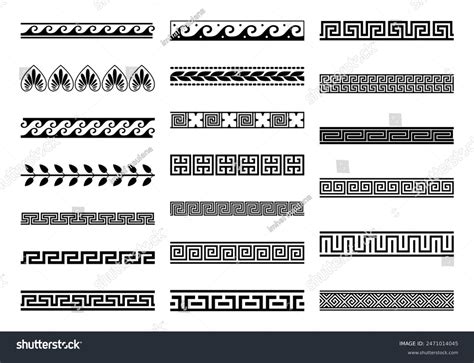 Ancient Greek Patern Element Set Stock Vector Royalty Free 2471014045