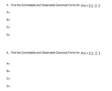 solved 3 find the controllable and observable canonical