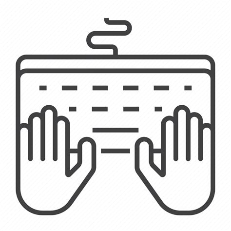 Computer Hands Keyboard Type Typing Work Writing Icon Download On Iconfinder