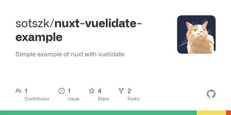 Github Sotszknuxt Vuelidate Example Simple Example Of Nuxt With