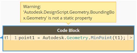 BoundingBox Warning With Designscript Geometry Is Not A Statc Property