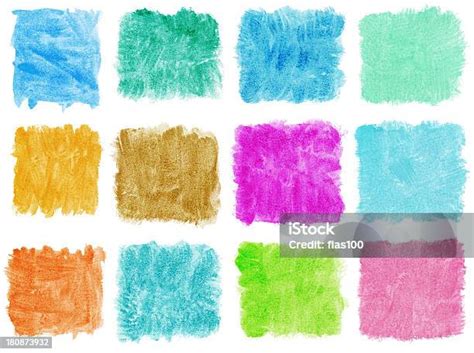 색상화 워터컬러 브러시 Strokes 는 하나 0명에 대한 스톡 사진 및 기타 이미지 0명 녹색 드로잉 Istock