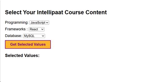 How To Get Selected Value In Dropdown List Using Javascript Intellipaat