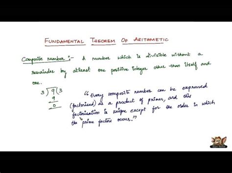 What Is Fundamental Theorem Of Arithmetic Youtube