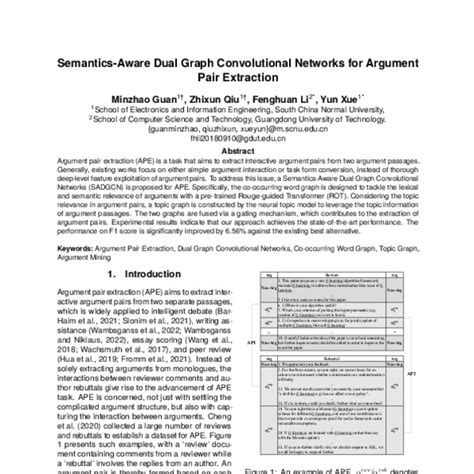 Semantics Aware Dual Graph Convolutional Networks For Argument Pair Extraction Acl Anthology