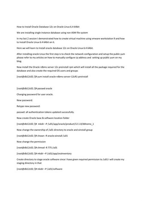 Pdf How To Install Oracle Database 12c On Oracle Linux