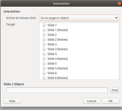 Openoffice Interaction With Libreoffice Impress How To Identify Relevant Slide When Using Go