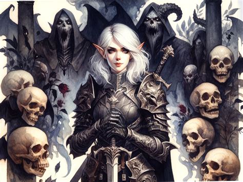 Drow Lady Knight Adoptable Character Closed By Adoptablesaicraft On Deviantart