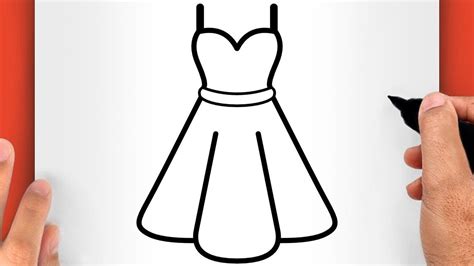 How To Draw A Dress Drawing Step By Step For Beginners Easy And Slow