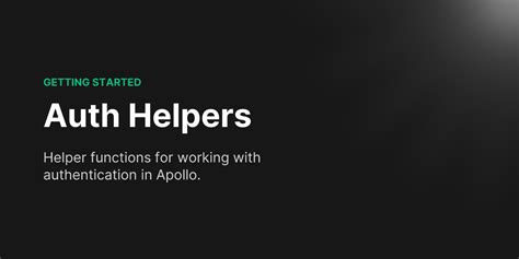 Auth Helpers Nuxt Apollo Docs