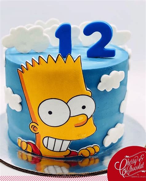 Bart Simpson Theme Cake Ideas Images Birthday Cake Pictures Simpsons Cake Image Birthday