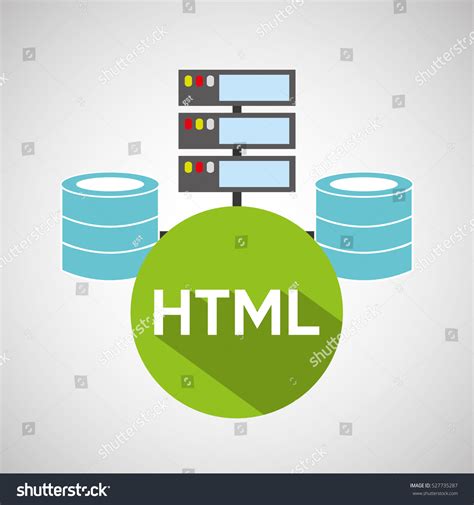 Html Language Data Base Storage Vector Stock Vector Royalty Free 527735287 Shutterstock