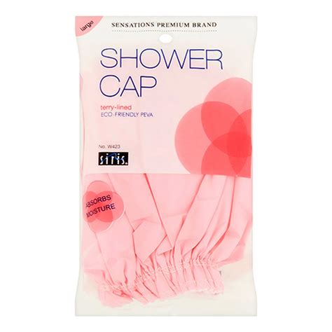 Siris Shower Cap Large Terry Lined Vinyl Assorted Colors 1 Ea