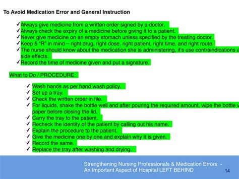 Medication Errors A Serious Topic Left Behind Ppt
