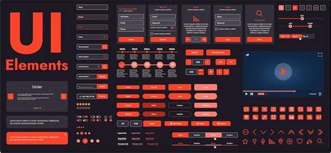 Premium Vector A Set Of Modern Web Interface Elements Designed For The Development And Design