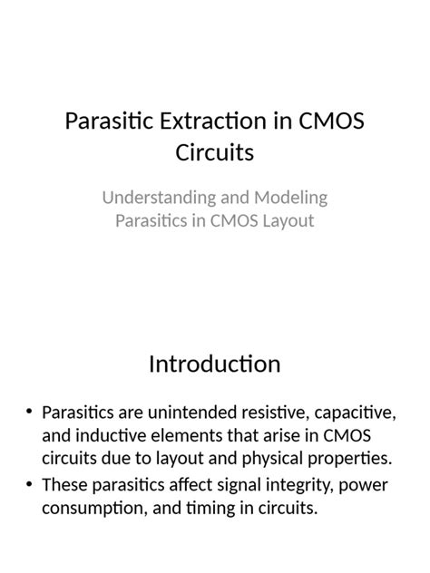 Parasitic Extraction Cmos Pdf Science And Mathematics
