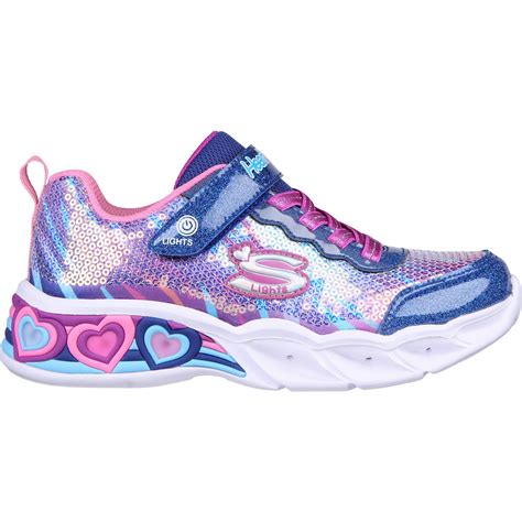 Kjøp Skechers Sweetheart Lights Velcro Sneakers Mlys Barn I Nvmt Navy