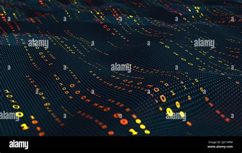 Big Data Technology Digital Field Binary Code Futuristic Information