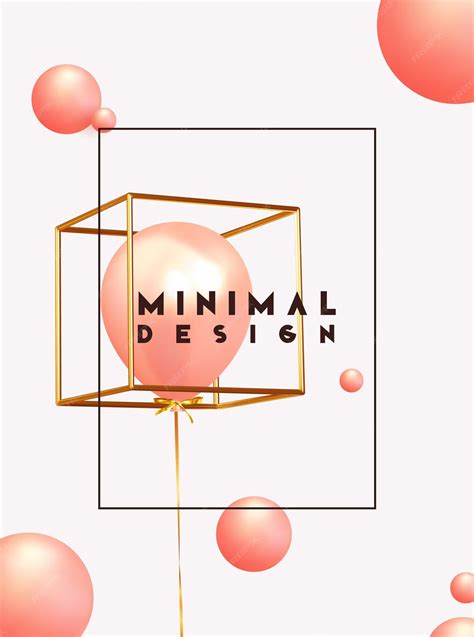 Premium Vector Minimal Design Background With Realistic 3d Objects Of Different Shapes Coral