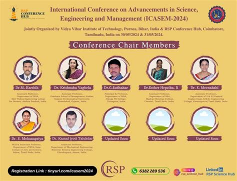 dr r esther hepziba on linkedin rspsciencehub conferencechair icasem