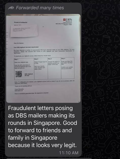 Dbs Letter Flagged As Fraudulent Is Actually Legit Public Urged Not To Share Message