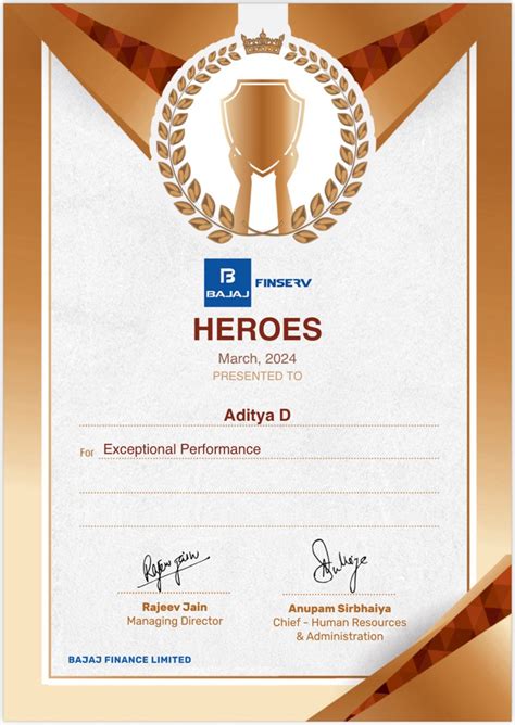 Aditya D On Linkedin Bajajfinserv Heroesaward Gratitude Fintastic