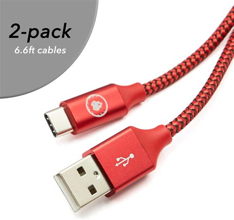 Amazon Com USB Type C Cable USB C To USB A Charger Ft Pack Nylon Braided Fast