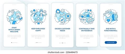 Types Direct Marketing Blue Onboarding Mobile Stock Vector Royalty Free 2206942307 Shutterstock