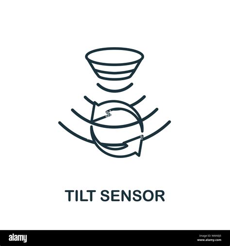 Tilt Sensor Outline Icon Thin Line Style From Sensors Icons Collection Pixel Perfect Simple