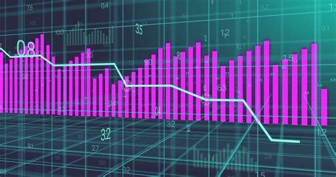 Abstract Data Visualization With Bar And Line Graphs On Network Grid