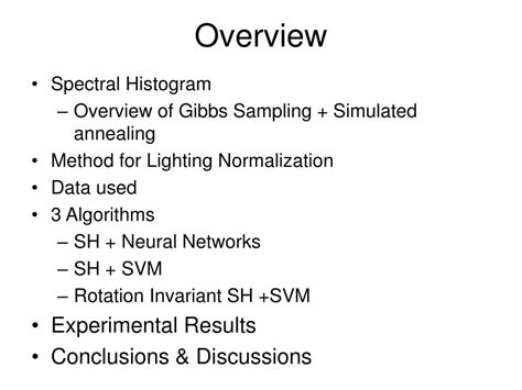 Ppt Face Detection Using The Spectral Histogram Representation