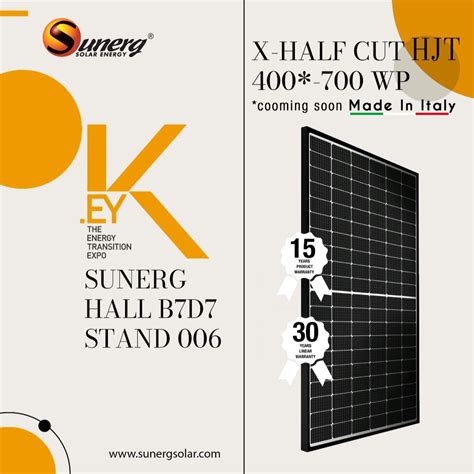 Sunerg Solar Srl On Linkedin Modulo X Half Cut Hjt Con Potenze Fino A