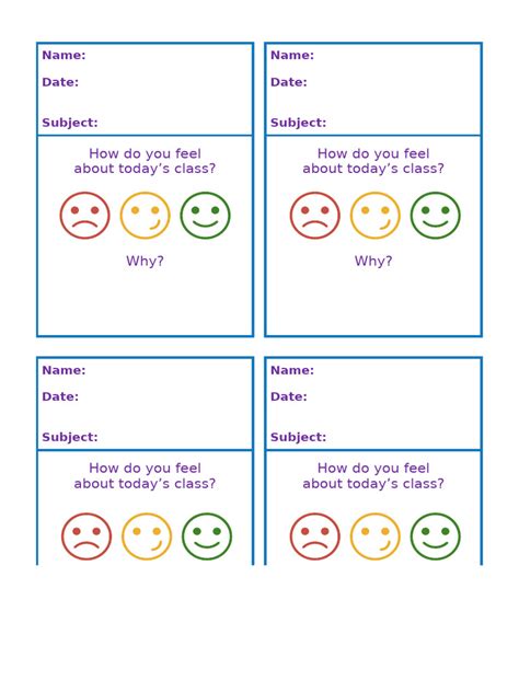 Class Feedback Primary School Pdf