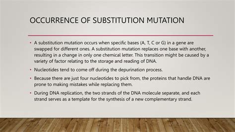 Presentation Of Substitution Mutation Pptx