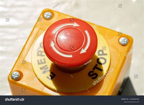 Red Emergency Stop Button Used Safety Stock Photo Shutterstock