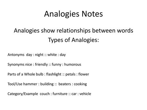 Analogies Notes Pptx