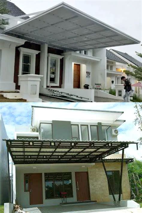 27 Contoh Desain Kanopi Minimalis Atap Alderon Terbaru Home Design Decor Desain Patio