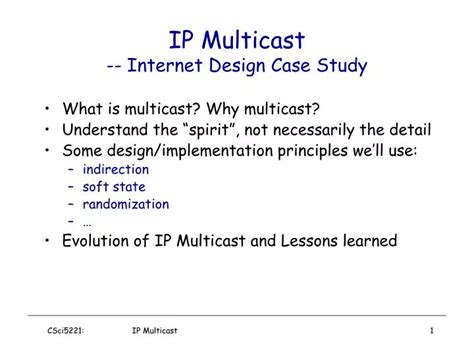 PPT IP Multicast Internet Design Case Study PowerPoint Presentation ID 1812128