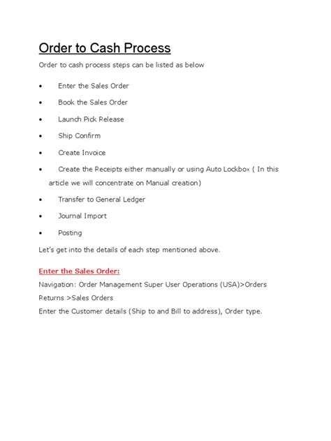 O2c Cycle Pdf Debits And Credits Invoice