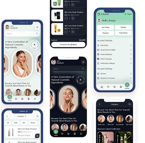 Glower Cosmetic Store Mobile App Template Bootstrap PWA DexignZone