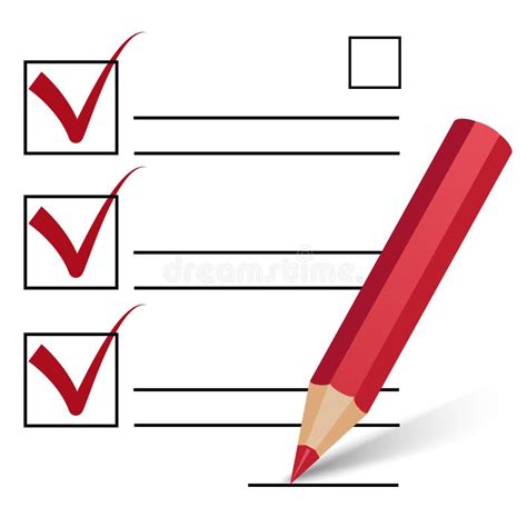 Pencil Writes Tick Stock Vector Illustration Of Choose 36173423