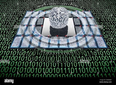 Artificial Intelligence Conceptual Illustration Human Brain With