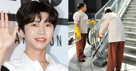 몰래 보지 마세요 방송국 구석에서 몰래 무대 보는 청소 아주머니 들에게 임영웅이 한 행동