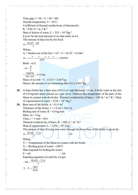 Ncert Solutions For Class 11 Physics Chapter 11 Thermal Properties Of