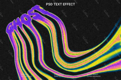 Ghost Text Style Effect Photoshop PREMIUM PSD File