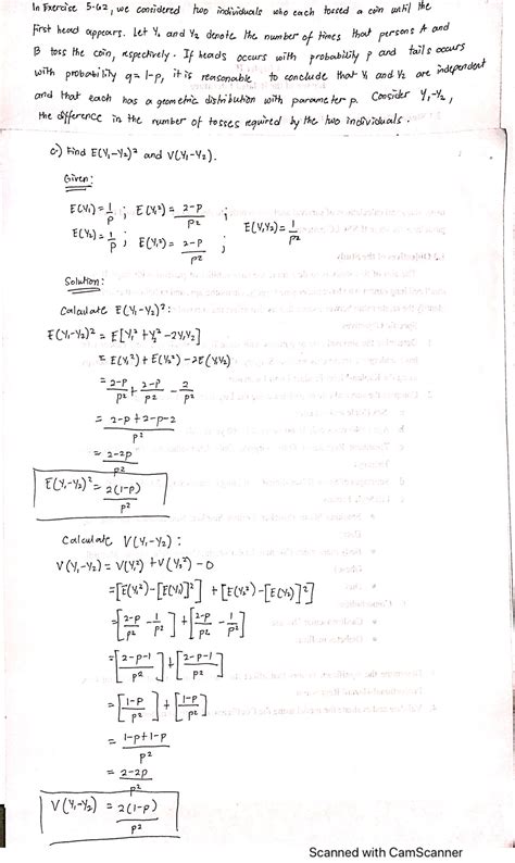 Exercise 584 C 56 Special Theorems Applied Multivariate Analysis