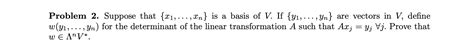 Solved Suppose That X1 Xn Is A Basis Of V If