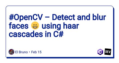 Opencv C에서 Haar Cascade를 이용해 얼굴 감지 및 얼굴 흐림 😁 El Bruno 👓 읽을 거리
